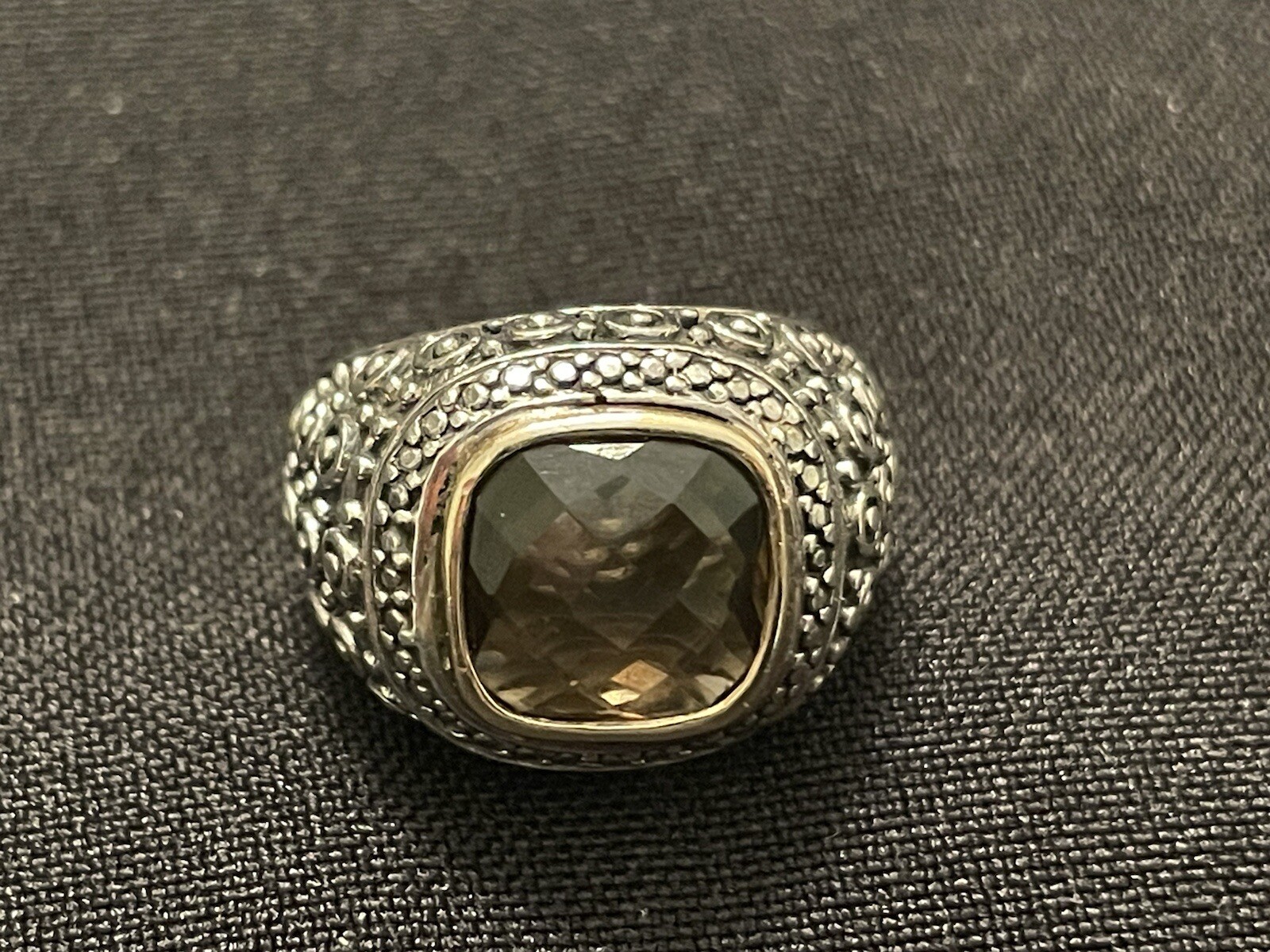 ATR Chuck Clemency Sterling Silver 925 14k Smoky Quartz Ring Sz 6 | eBay