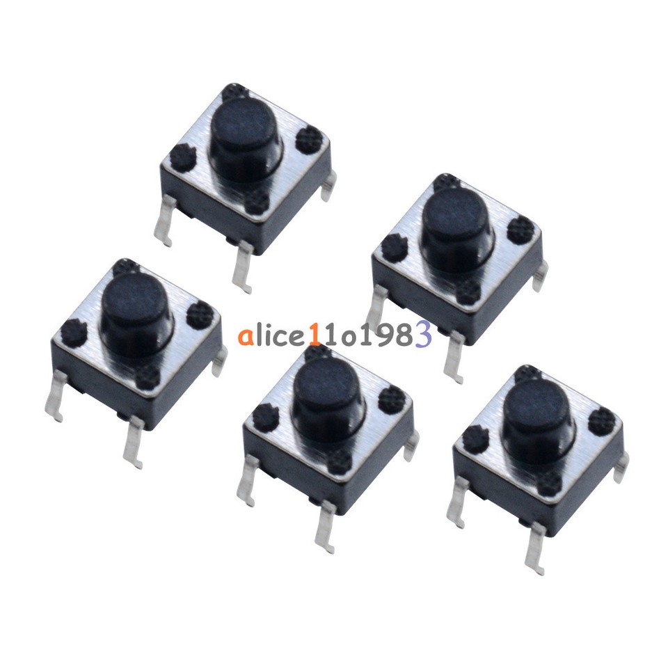 50PCS 6x6x6 mm Miniature Micro Momentary Tactile Tact Touch Push Button ...