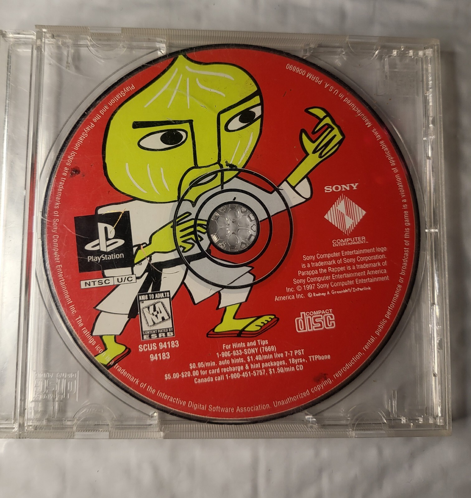 PaRappa the Rapper (Sony PlayStation 1, 1997) 711719675228 | eBay