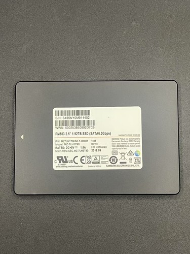MZ-7LH1T90 Samsung PM883 1.92TB SATA 6.0Gbps 2.5in SSD MZ7LH1T9HMLT | eBay
