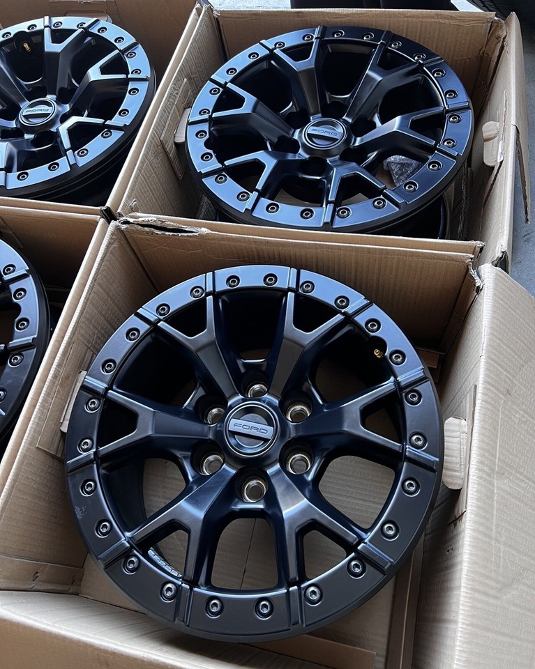 2023 2024 Ford Raptor R F-150 F150 Black Beadlock Bead Lock Wheels Rims ...