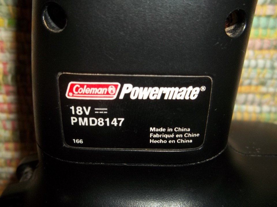 Coleman Powermate 18V PMD8147 Cordless Flashlight Work Light ~ TOOL ...