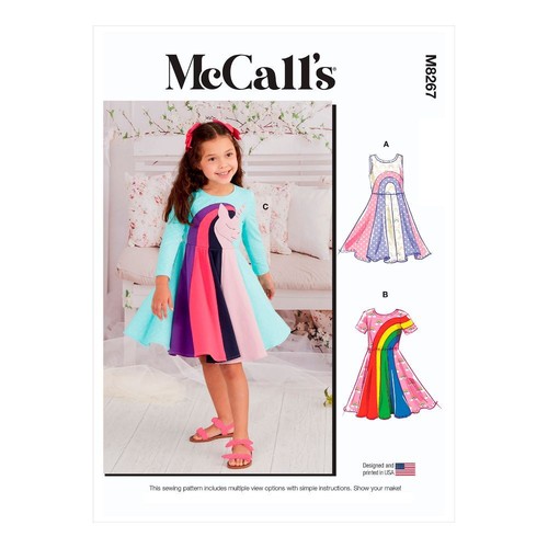 NEW McCall's Sewing Pattern M8267 Children's Knit Dresses By Spotlight ...