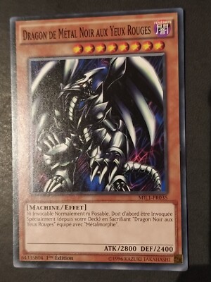 Yu-Gi-Oh ! - Dragon de Métal Noir aux Yeux Rouges - MIL1-FR035 ...