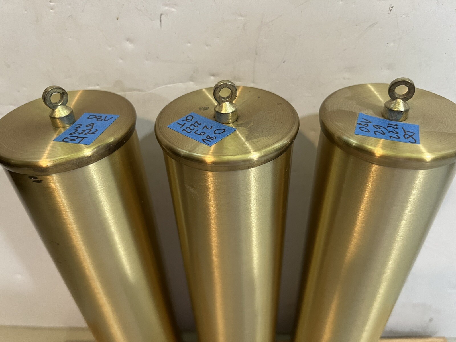 SET OF 3 ANTIQUE /VINTAGE GRANDFATHER CLOCK WEIGHTS SHELLS | eBay