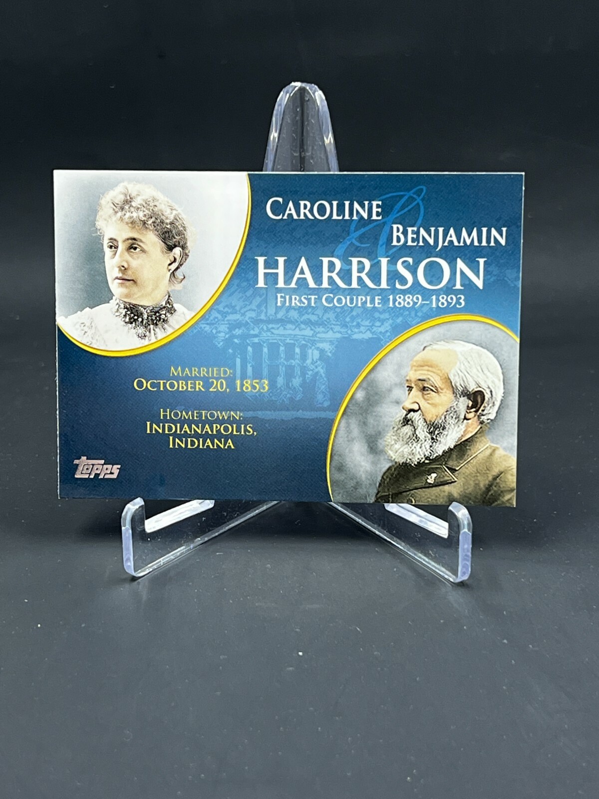 2008 Topps Updates First Couples Benjamin And Caroline Harrison Card ...