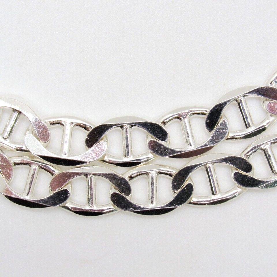 NEW STERLING SILVER .925 RHODIUM PLATED 30" DIAMOND CUT GUC LINK MARINER CHAIN | eBay