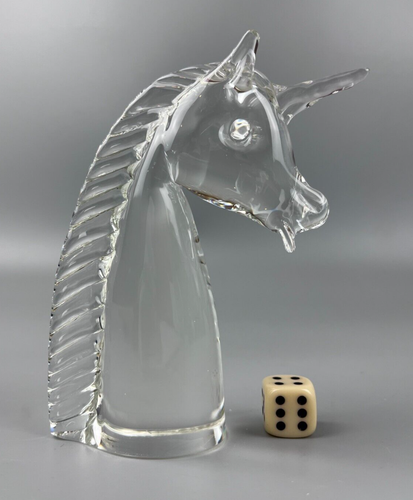 Murano Glass Unicorn Clear. V. Nason & C original sticker. Vintage ...