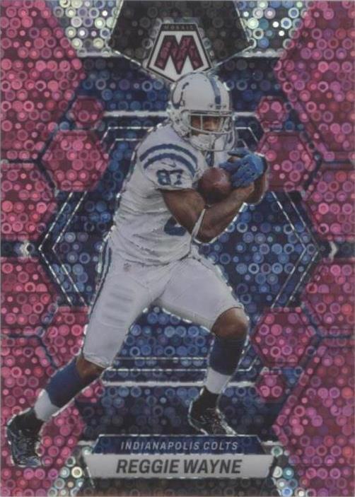2023 Panini Mosaic - Reggie Wayne #101 No Huddle Pink Mosaic Prizm /20 ...