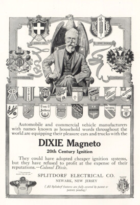 1916 Dixie Magneto, Splitdorf: 20th Century Ignition Vintage Print Ad ...
