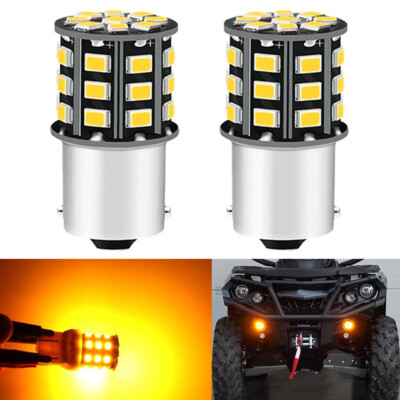 2Pcs Super Brite Amber LED Turn Signal Bulbs JD Gator Deere pn 57M10180 ...