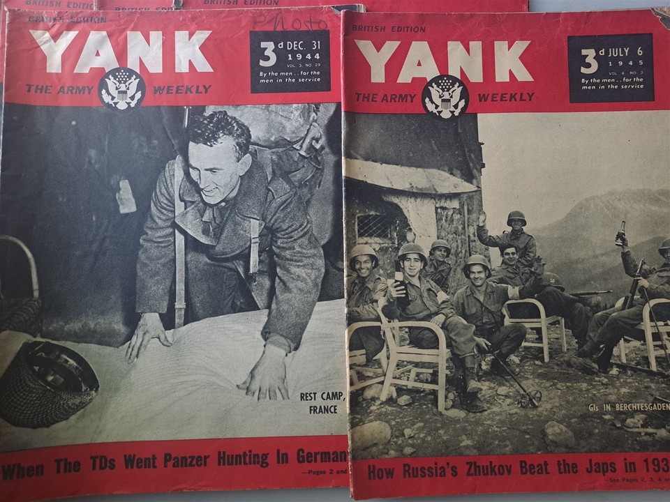 YANK WWII Army Weekly Magazine - SIX 1944 & 1945 British Editions | eBay