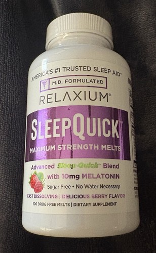 Relaxium Sleep Quick Melts 100 Servings Max Strength Get the Best Sleep ...