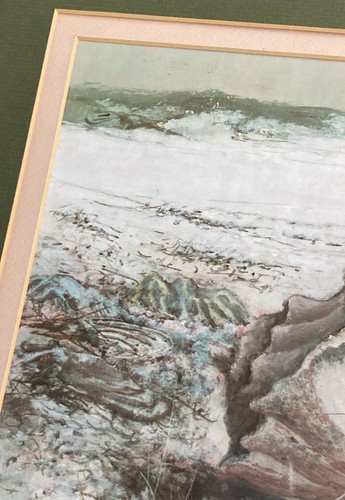 Vintage Framed Abstract Art Watercolor Painting Clint Carter Beach ...