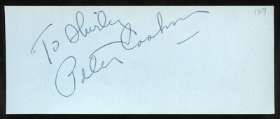 Peter Cookson d1990 signed 2x5 cut autograph auto Actor in The Heiress ...