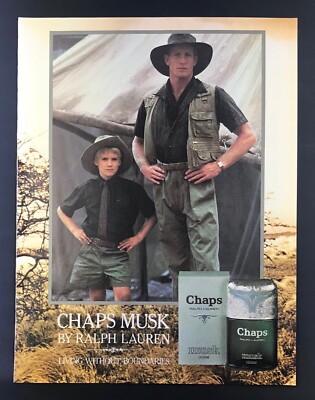 Vintage 1990s magazine print ad CHAPS Musk Ralph Lauren Fragrance fo ...