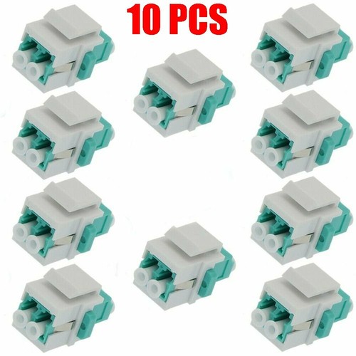 10x LC/UPC OM3 Keystone Jack Duplex Multi Mode Fiber Optical Insert ...