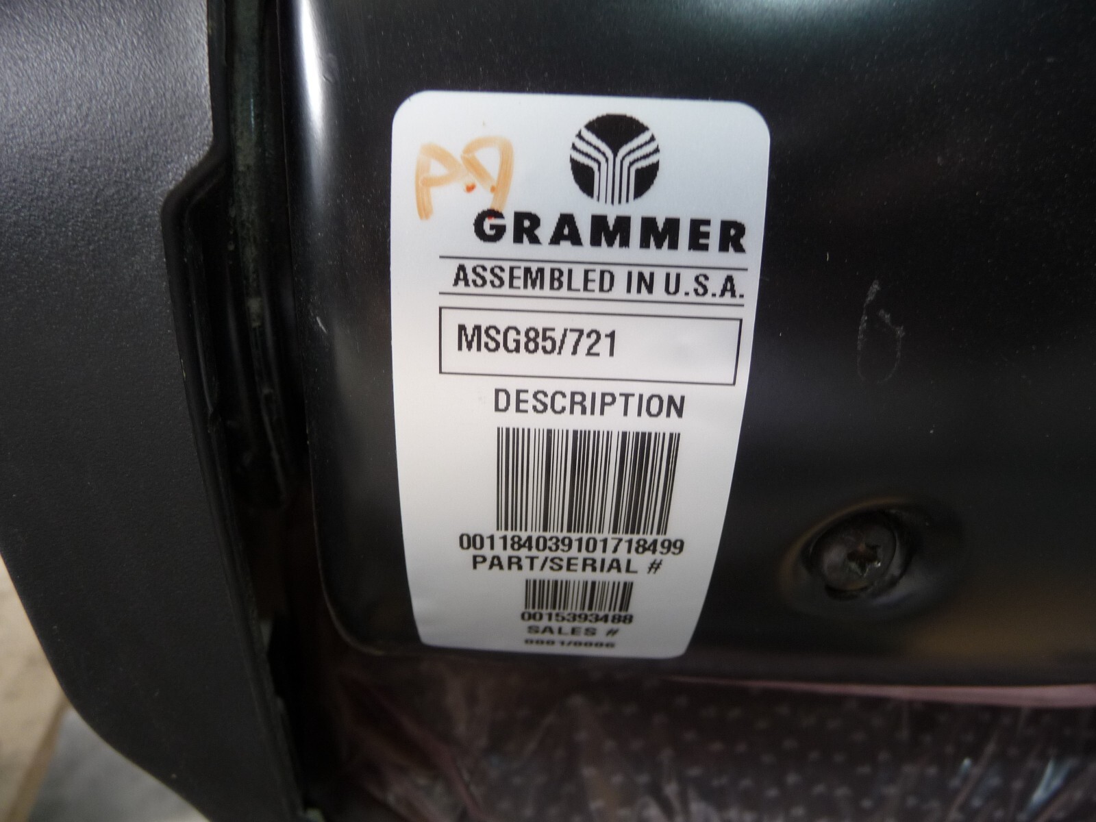 GRAMMER Tractor Seat Msg85/721 Cloth Fits John Deere Mechanical for ...