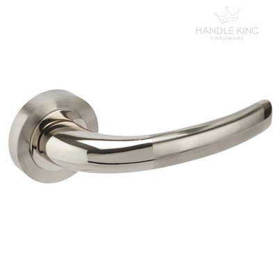 Designer Internal Chrome Door Handles Set on Rose - Duo Polished ...