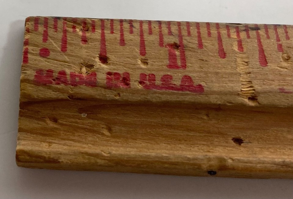 Vintage Wood Teach N Fun Toys Red Print 12" Advertisement Ruler | eBay
