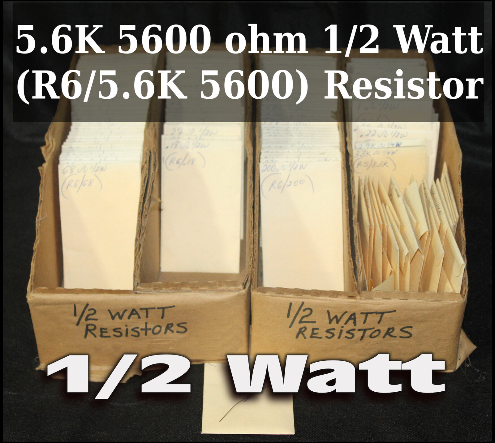 5.6K 5600 ohm 1/2 Watt (R6/5.6K 5600) Resistor - 64081 | eBay