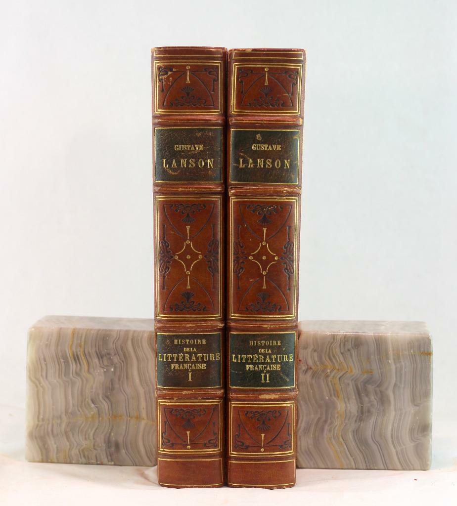 Gustave Lanson Leather Binding Histoire Illustrée de la Littérature ...