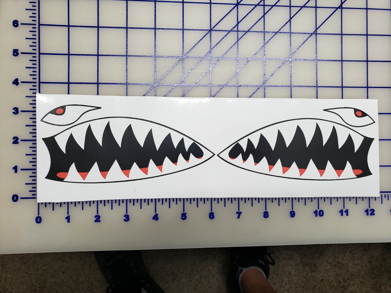A-10 Warthog teeth mouth decal NON REFLECTIVE Sticker USA | eBay