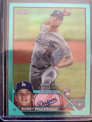 2023 Topps Chrome Update #USC199 Bobby Miller Rookie Debut RC /199 Aqua ...