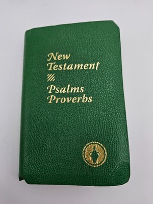 Vintage Gideons International New Testament Psalms Proverbs Green ...