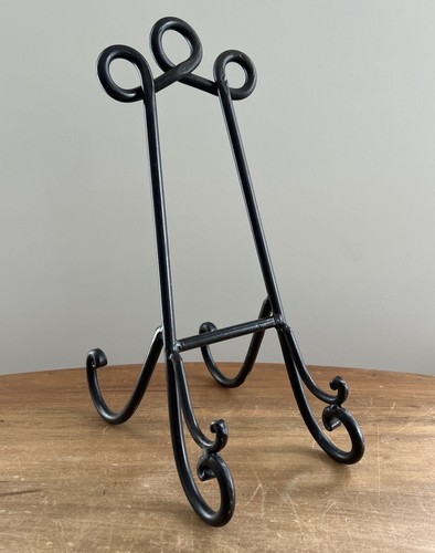 VTG Heavy Duty Cast Iron Easel Ornate Plate Picture Book Art Display ...