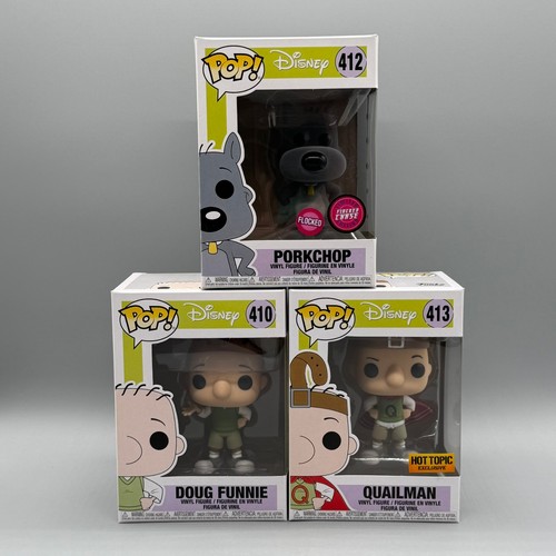 Funko Pop! Doug Lot 412 Porkchop Flocked Chase 413 Quailman 410 Funnie ...