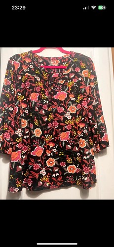 Nutmeg Floral Top Size 16 | eBay