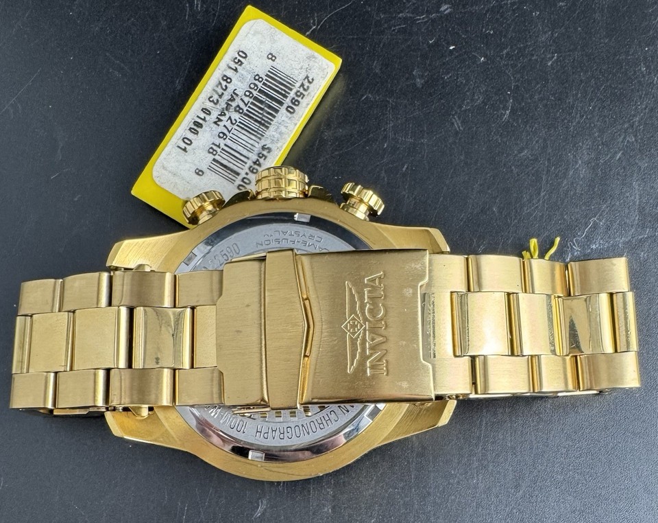 Used Invicta Pro Diver Tritnite 22590 Gold Men's Watch | eBay
