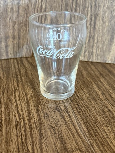 (1) Vintage LIBBEY COCA COLA Drinking Glass Clear Glass with White Logo ...