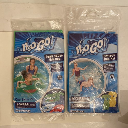 Lot of 2 Bestway H2O Go - Animal Pool Swim Ring & Octopus Mini-Mat ...