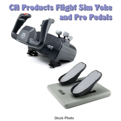 CH Products Flight Sim Yoke USB and Pro Pedals Flight Simulator ...
