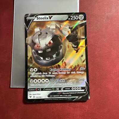 Steelix V - 115/185 - Pokemon Vivid Voltage Sword & Shield Ultra Rare ...