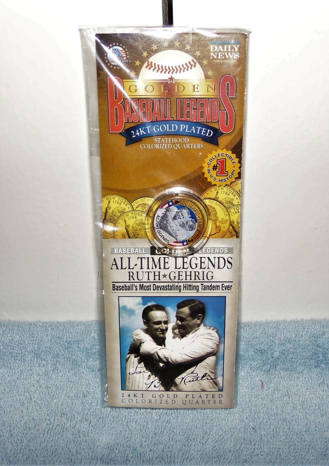 Golden Baseball Legends 24KT Gold Plated Colorized Quarters Lot of 4 | eBay