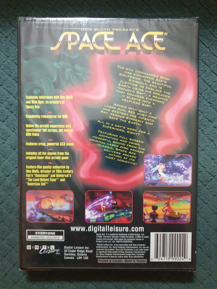 Space Ace DVD presented by Don Bluth Interactive Video Digital Leisure ...