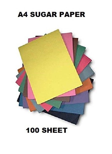A4 Sugar Paper Assorted Colours Art & Craft Activity 100 sheet | eBay