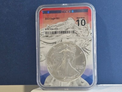 2023 SILVER EAGLE $1 NGCX STATE 10 WALKING LIBERTY DUAL CORE X-LABEL ...