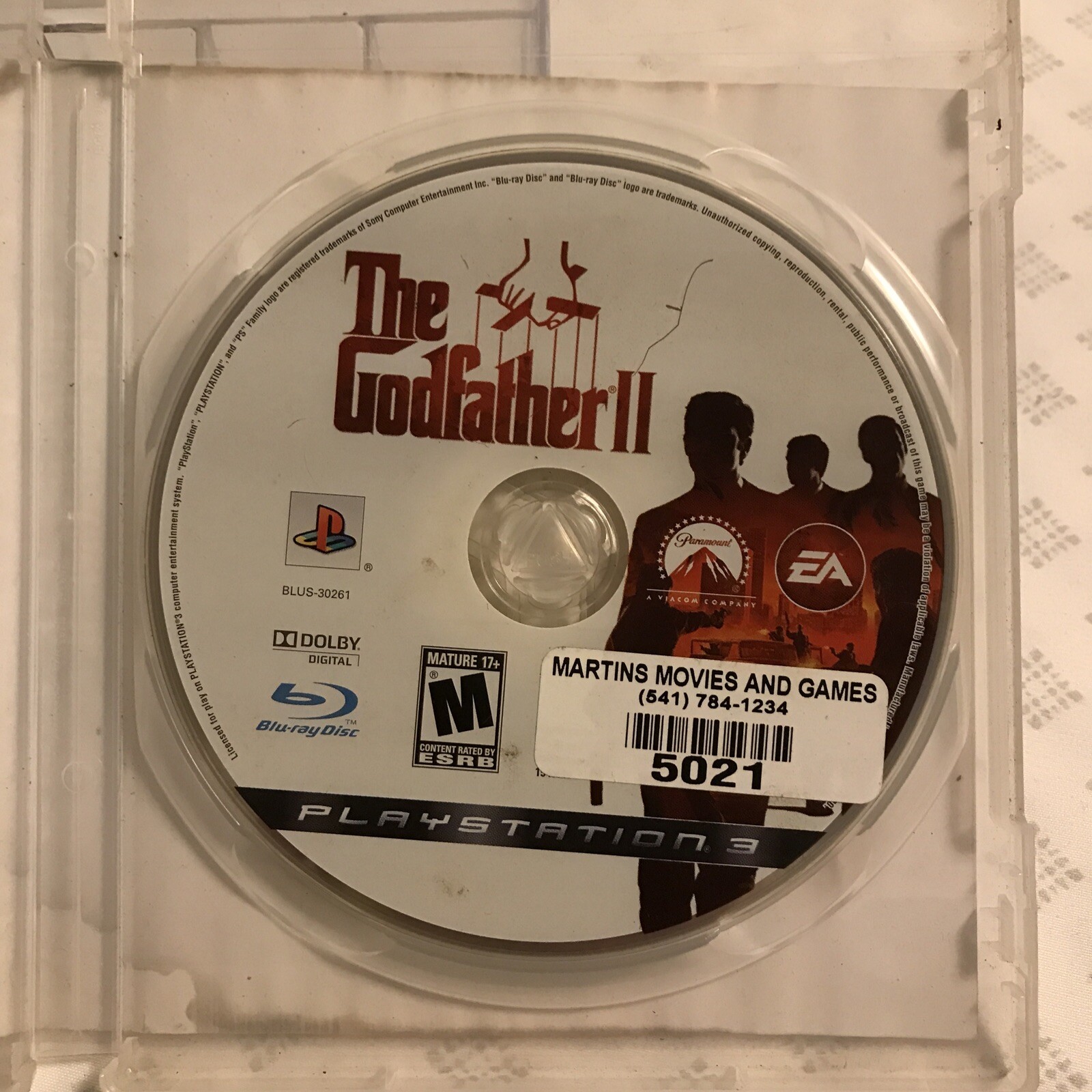 The Godfather II 2 (Sony PlayStation 3 PS3, 2009) Case- Ok, Disc -LN ...