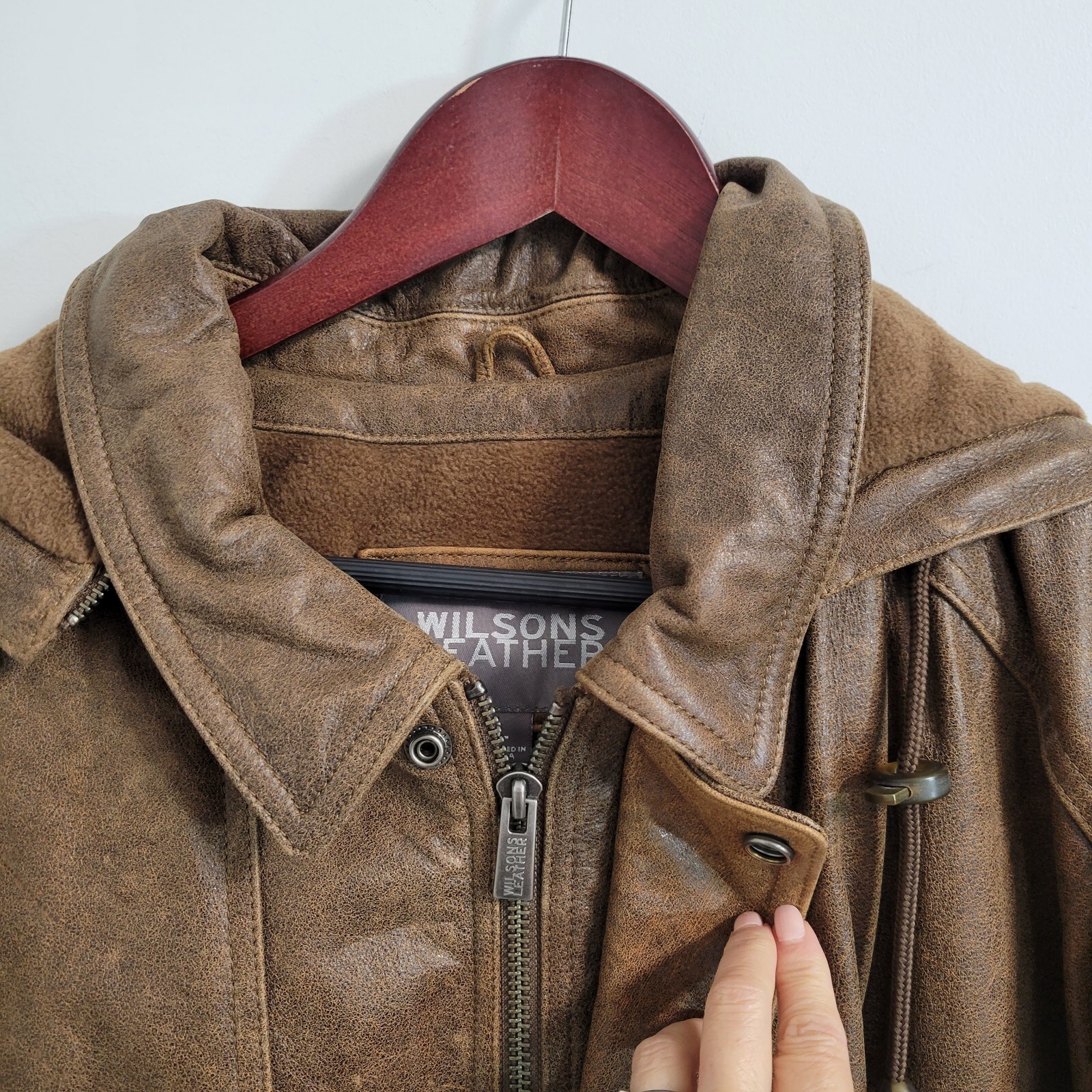 Wilsons Leather Thinsulate Fleece Lined Brown Distres… - Gem