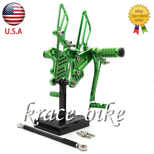 For Kawasaki ZX6R ZX636 2009-2025 CNC Rearset Footpeg Pedal Rear Set ...