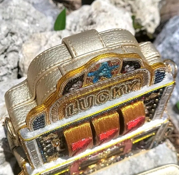 Mary Frances Lucky 7 Beaded Casino Slot Machine Gold Bag Handbag ...