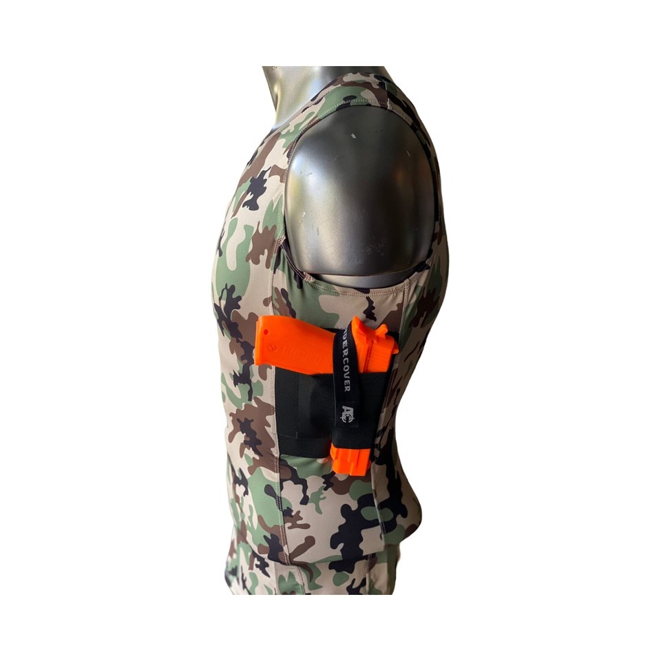 Men's Concealed Carry Tank Top - Secure Undershirt Gun Holster Tactical ...
