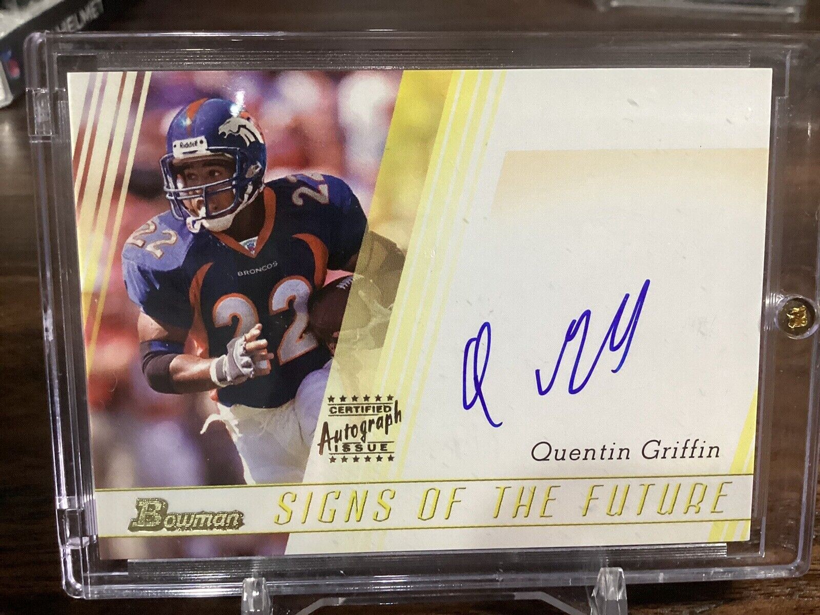 2003 Bowman Signs of the Future Autographs #SFQG Quentin Griffin Denver ...