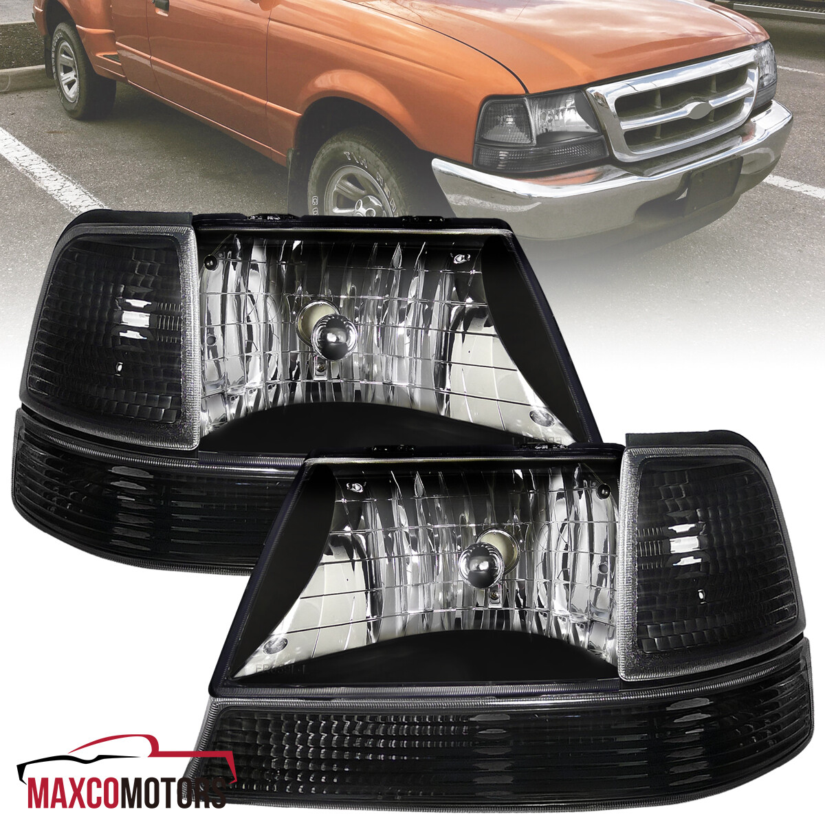 2000 Ford Ranger Headlight Assembly 1998 2000 Ford Ranger Factory