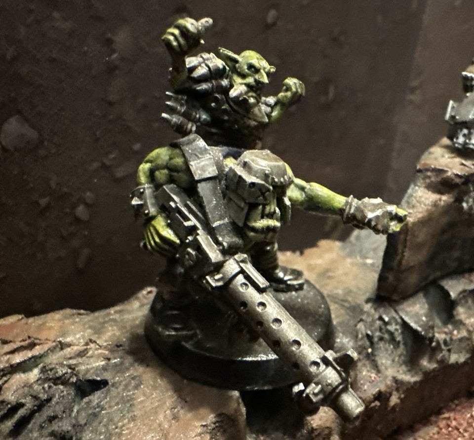 Warhammer 40K Ork Boyz X 10, Painted “Ain’t No Zoggin Beaky!” Space ...