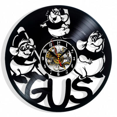 Gus Gus Mouse Wall Clock Records Decor Gift Christmas Birthday Holiday ...